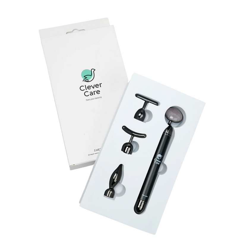 CLEVERCARE Аппарат массажный CleverCare 4-в-1 со сменными насадками ...