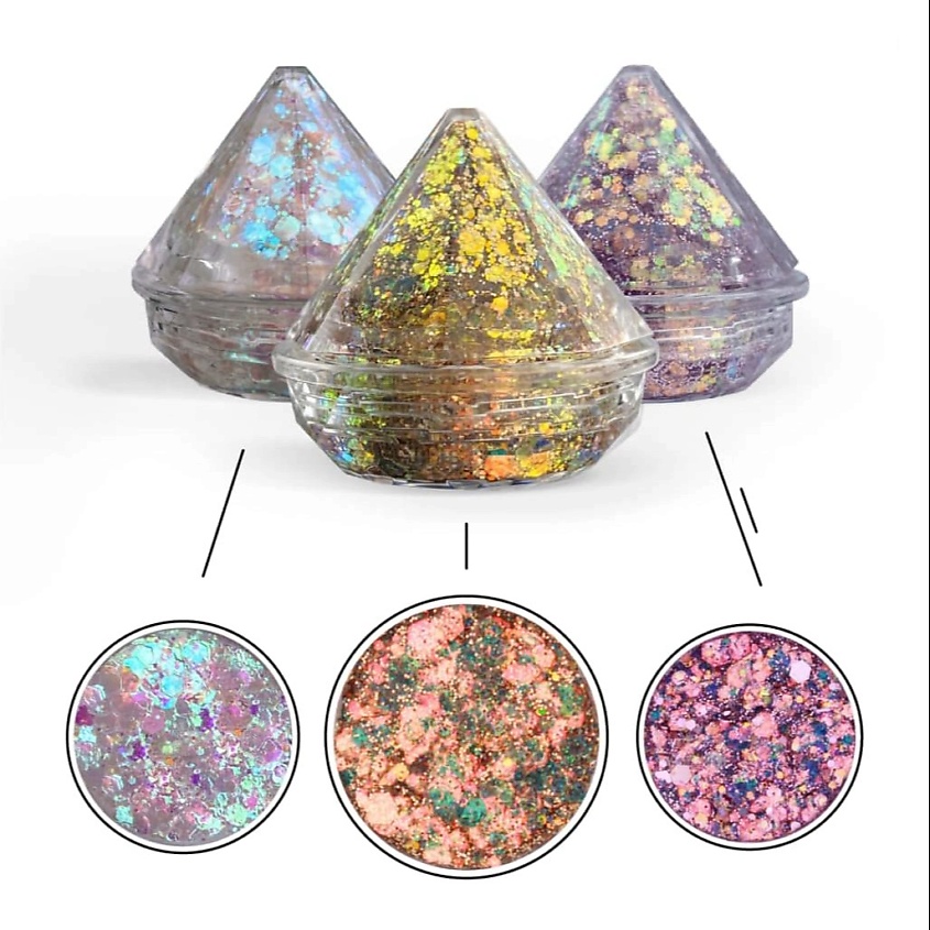 SHINY BAND Гель-блёстки самоклеящиеся для лица и тела, набор Сияние ...