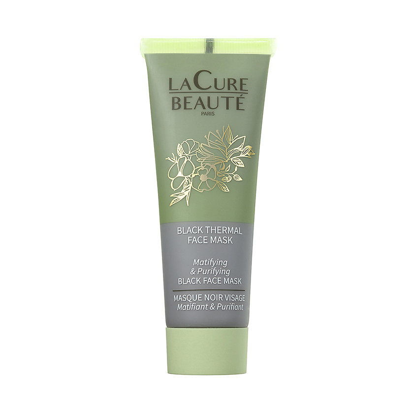 LA CURE BEAUTE Очищающая и матирующая маска с глиной Black Thermal Face ...