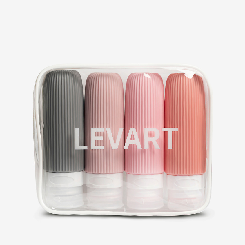 LEVART Набор дорожных флаконов для косметических средств в путешествие ...