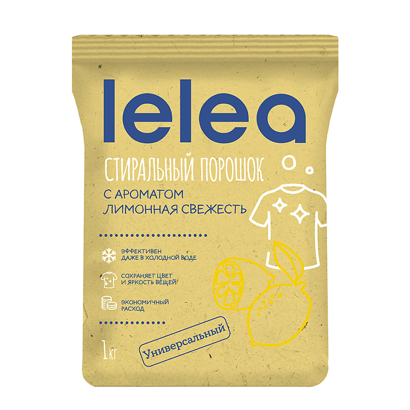 LELEA Порошок стиральный Лимонная свежесть, 1000 г купить по цене 202 ...