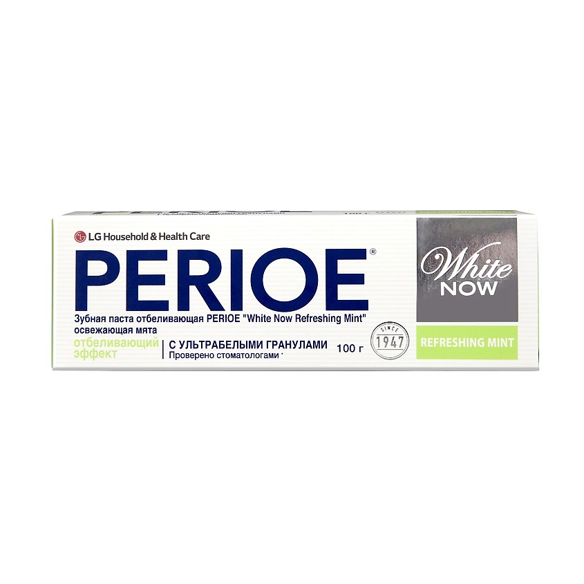 PERIOE Зубная паста отбеливающая "white now refreshing mint" освежающая ...