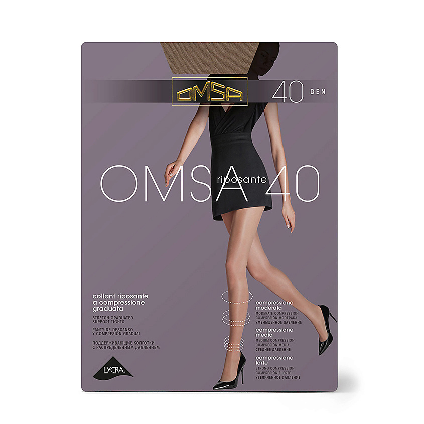 OMSA Колготки 40 ден OMSA NEW Daino, Daino 2 размер купить по низким ценам в ЛЭТУАЛЬ