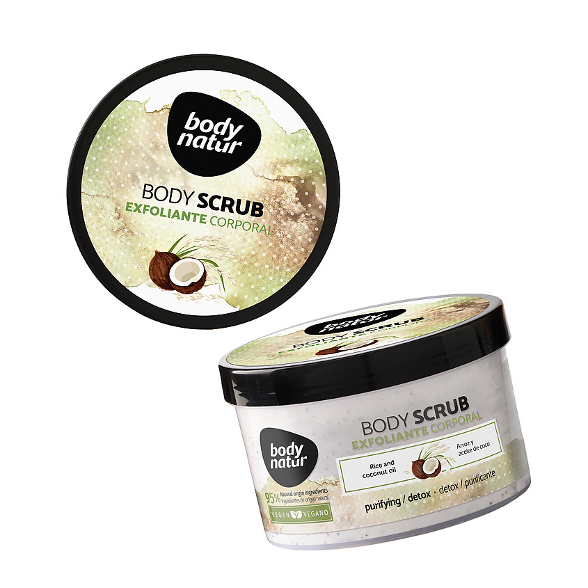 BODY NATUR Скраб для тела рис и кокосовое масло Body Scrab Exfoliante ...