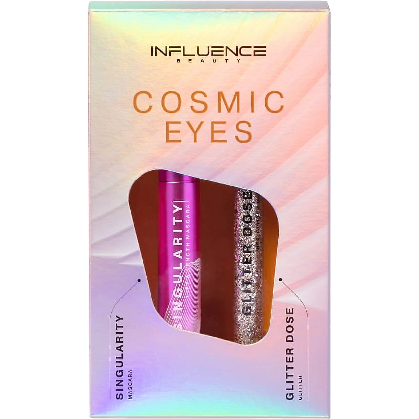 INFLUENCE BEAUTY Подарочный набор для безупречного взгляда и сияния (тушь "LASH SINGULARITY ...