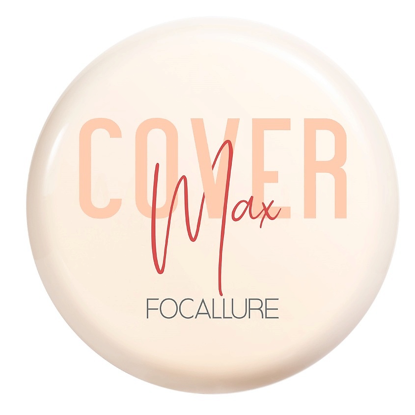 FOCALLURE Пудра для лица Covermax Two way cake Pressed Powder, № 01 Светлый бежевый, 6,8 г ...