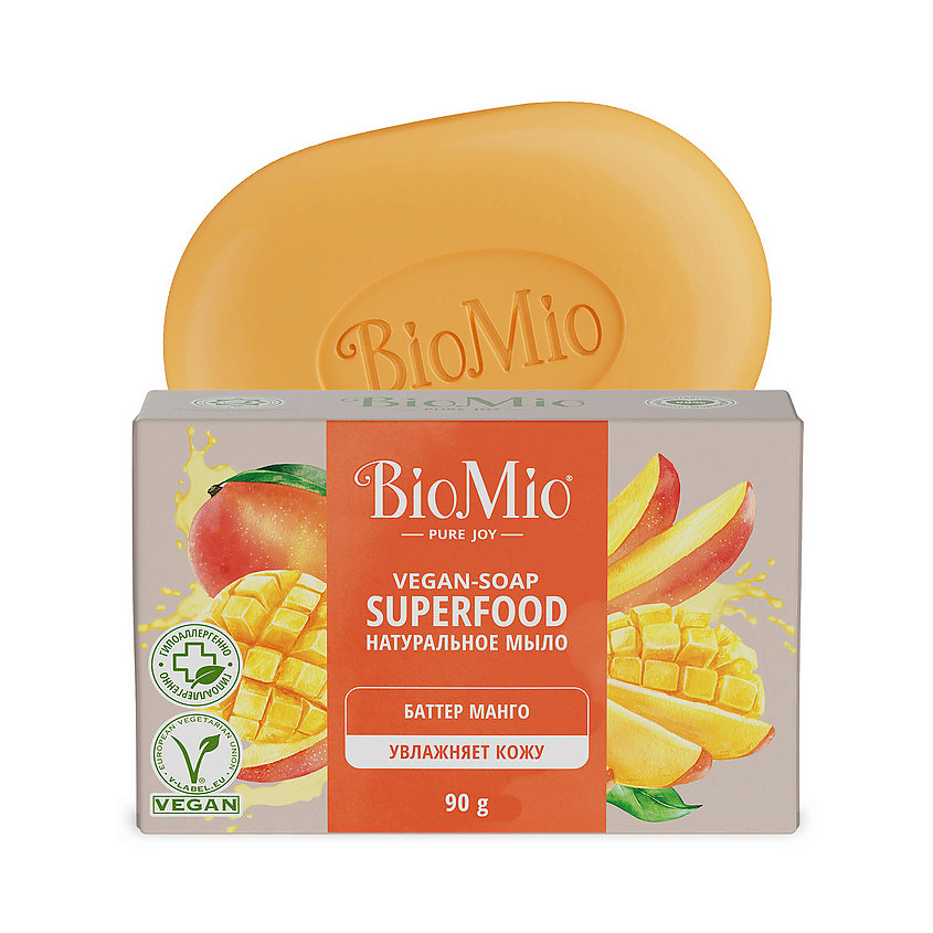 BIO MIO Натуральное мыло с баттером манго Vegan-Soap Superfood купить ...