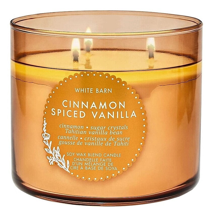 BATH & BODY WORKS Ароматическая свеча White Barn Cinnamon Spiced ...