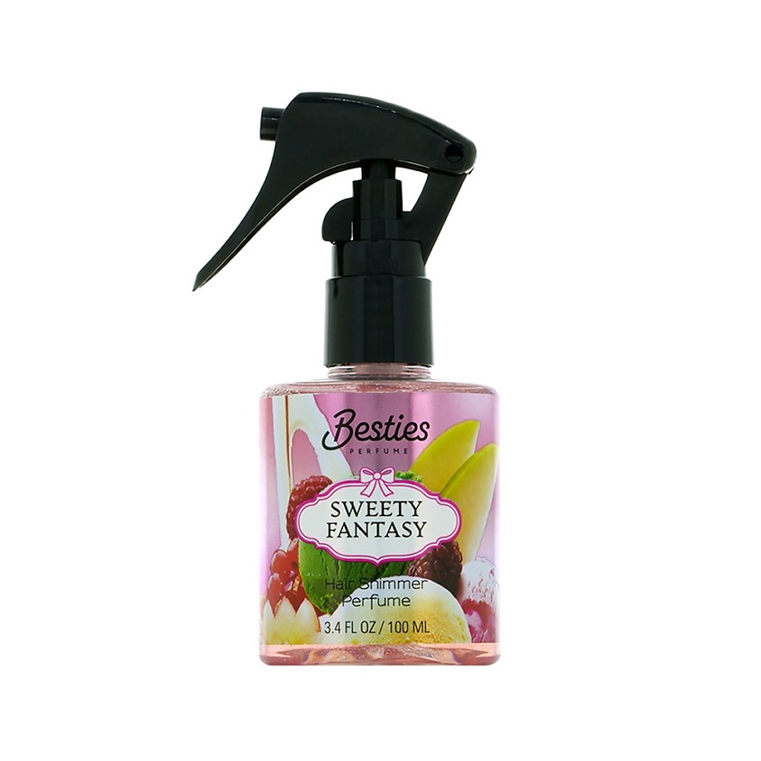 BESTIES Парфюмированный спрей для волос с шиммером HAIR PERFUME Sweety ...