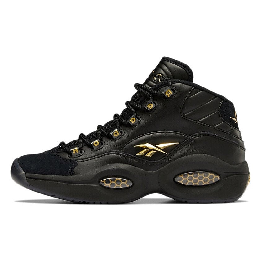 REEBOK Кроссовки Reebok Question Mid Black Gold, 40.0 купить по цене ...