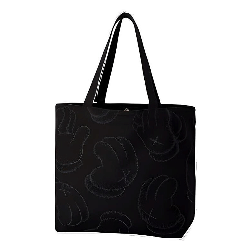UNIQLO Сумка KAWS Collaboration Cotton Canvas Canvas Black купить по ...