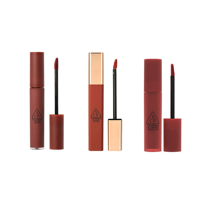 3CE Набор: Тинт Velvet Lip Tint + Cloud Lip Tint + Blurring Liquid Lip ...