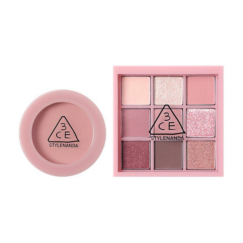 3CE Набор: Румяна Face Blush + Тени для век Multi Eye Color Palette ...