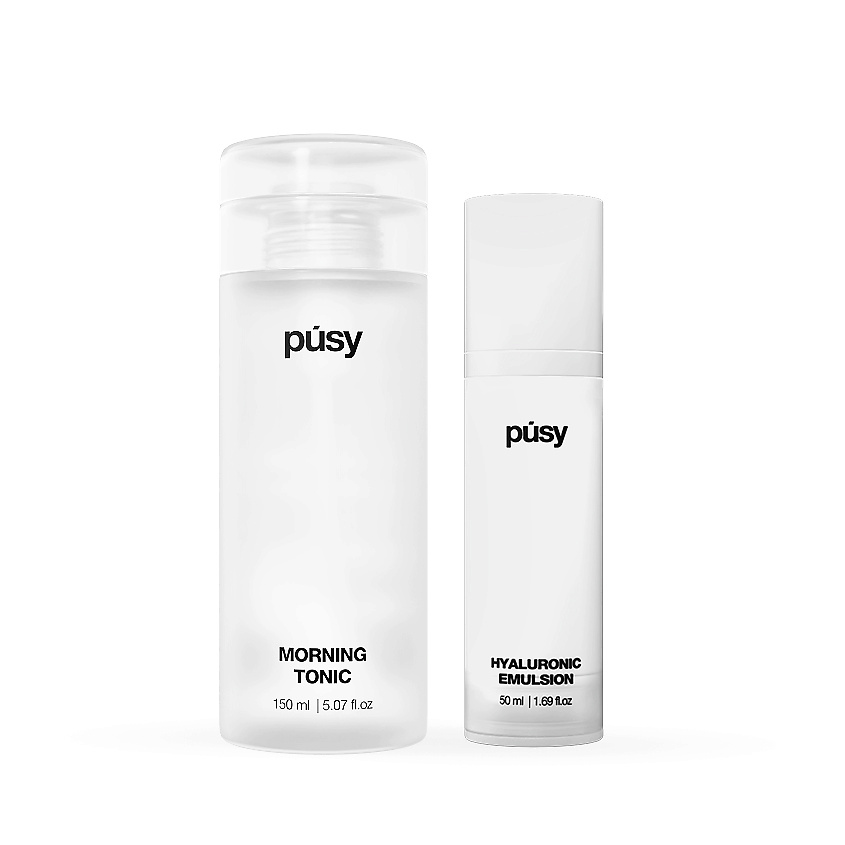 PUSY Набор тоник для лица с охлаждающим эффектом и эмульсия увлажняющая ...