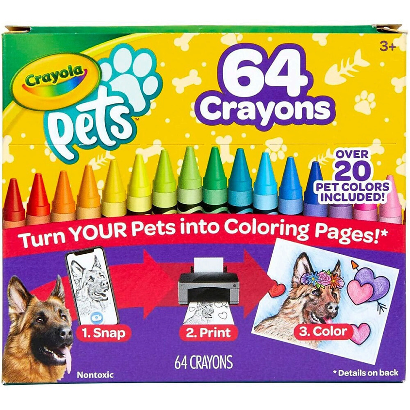 CRAYOLA Набор Pets Crayons : Восковые мелки + Код для загрузки ...