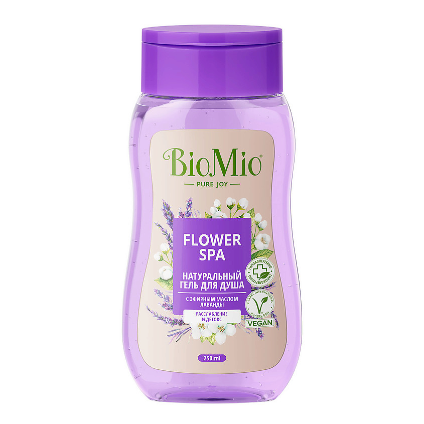 BIO MIO Натуральный гель для душа с эфирным маслом лаванды Flower Spa ...