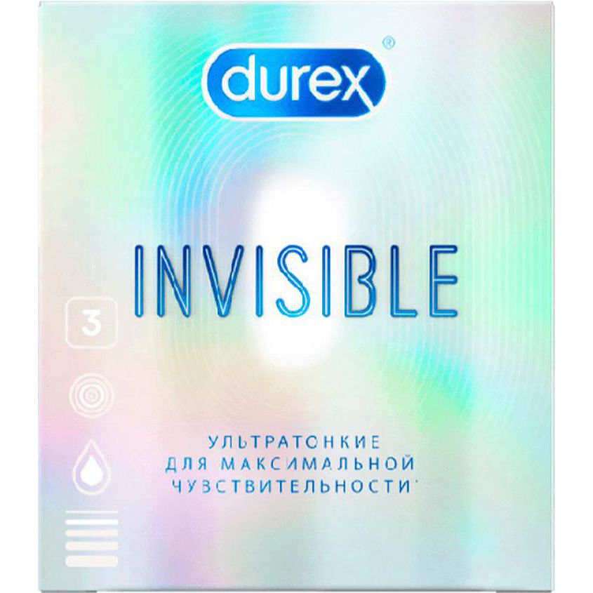 Презервативы Дюрекс/Durex инвизибл ультратонкие N3 купить по цене 490 ...