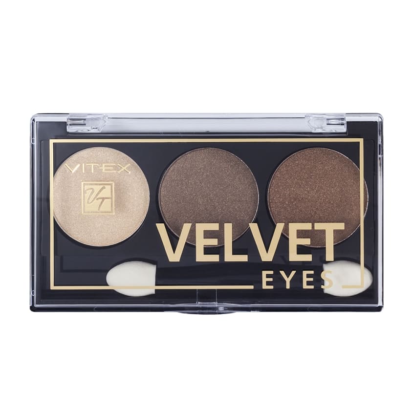 ВИТЭКС Компактные тени для век VELVET EYES, Тон 01 Smoky eyes купить по ...
